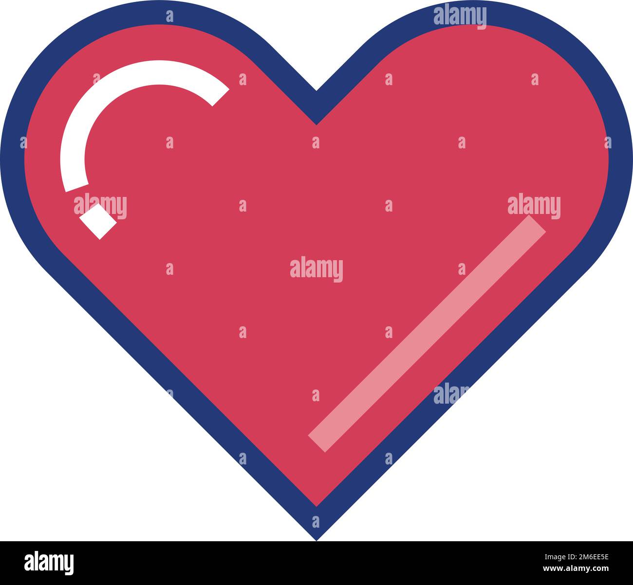 Heart icon. Red love symbol. Color line sign Stock Vector Image & Art ...