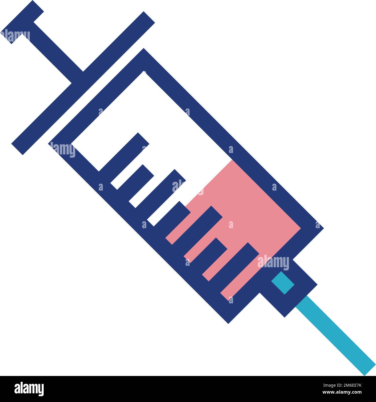 Syringe icon. Vaccine color symbol. Medical shot Stock Vector Image ...