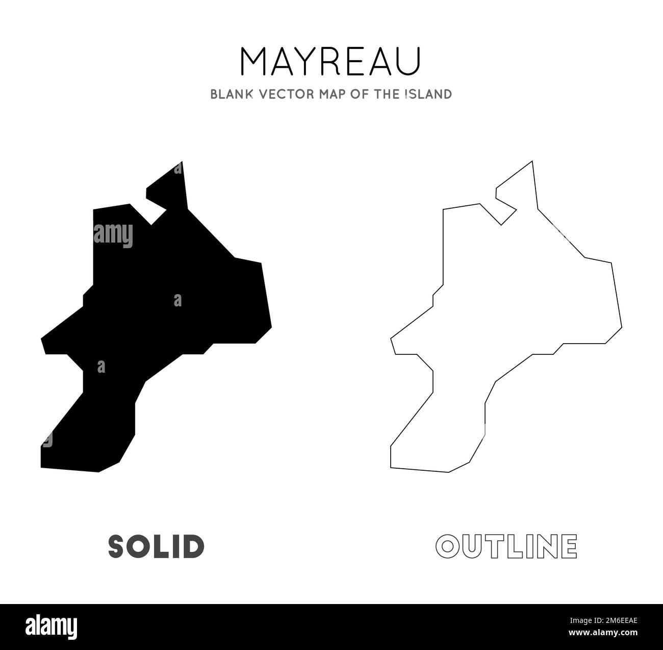Mayreau map. Blank vector map of the Island. Borders of Mayreau for ...