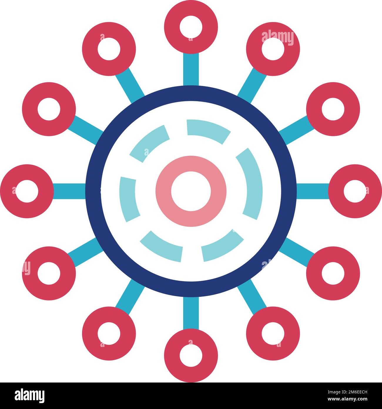 Virus cell icon. Disease symbol. Infection sign Stock Vector Image ...
