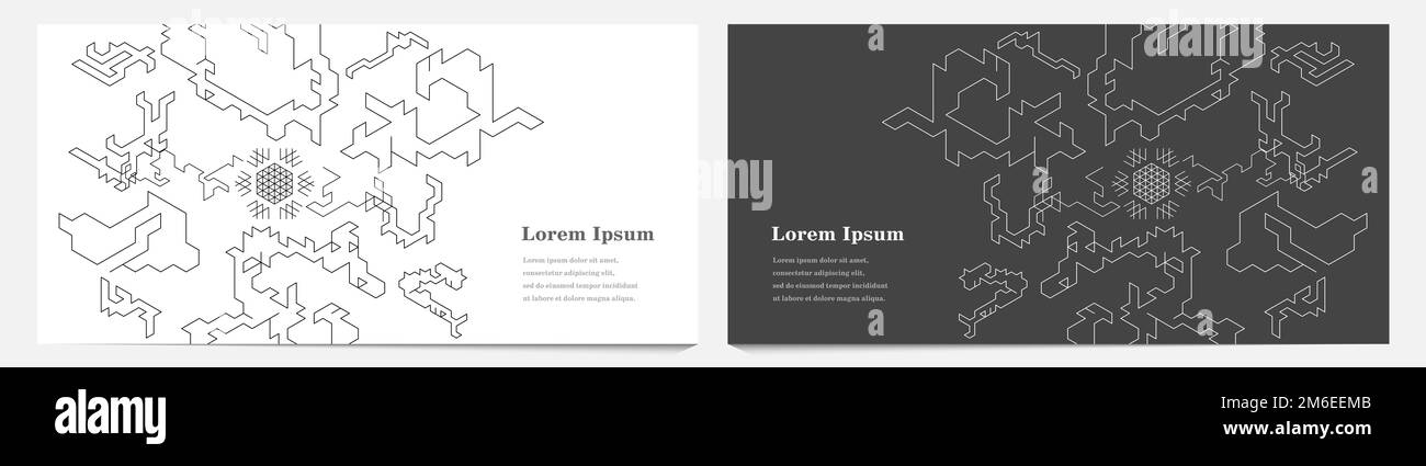 abstract black white hexagon set, ai artificial intelligence, geometric ...