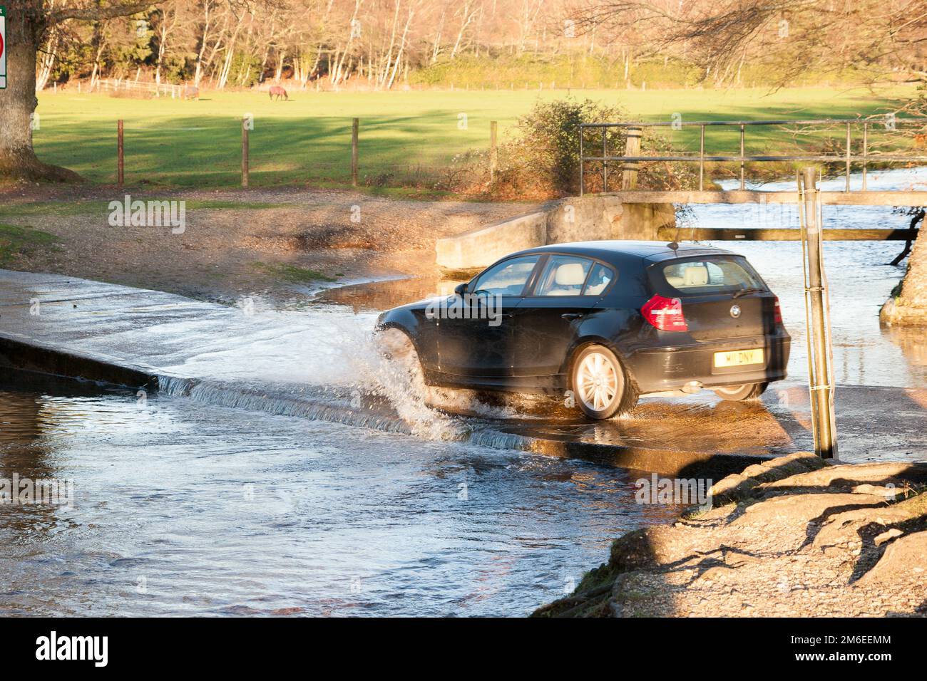 ford Dockens Water Ibsley New Forest Hampshire England UK Stock Photo ...