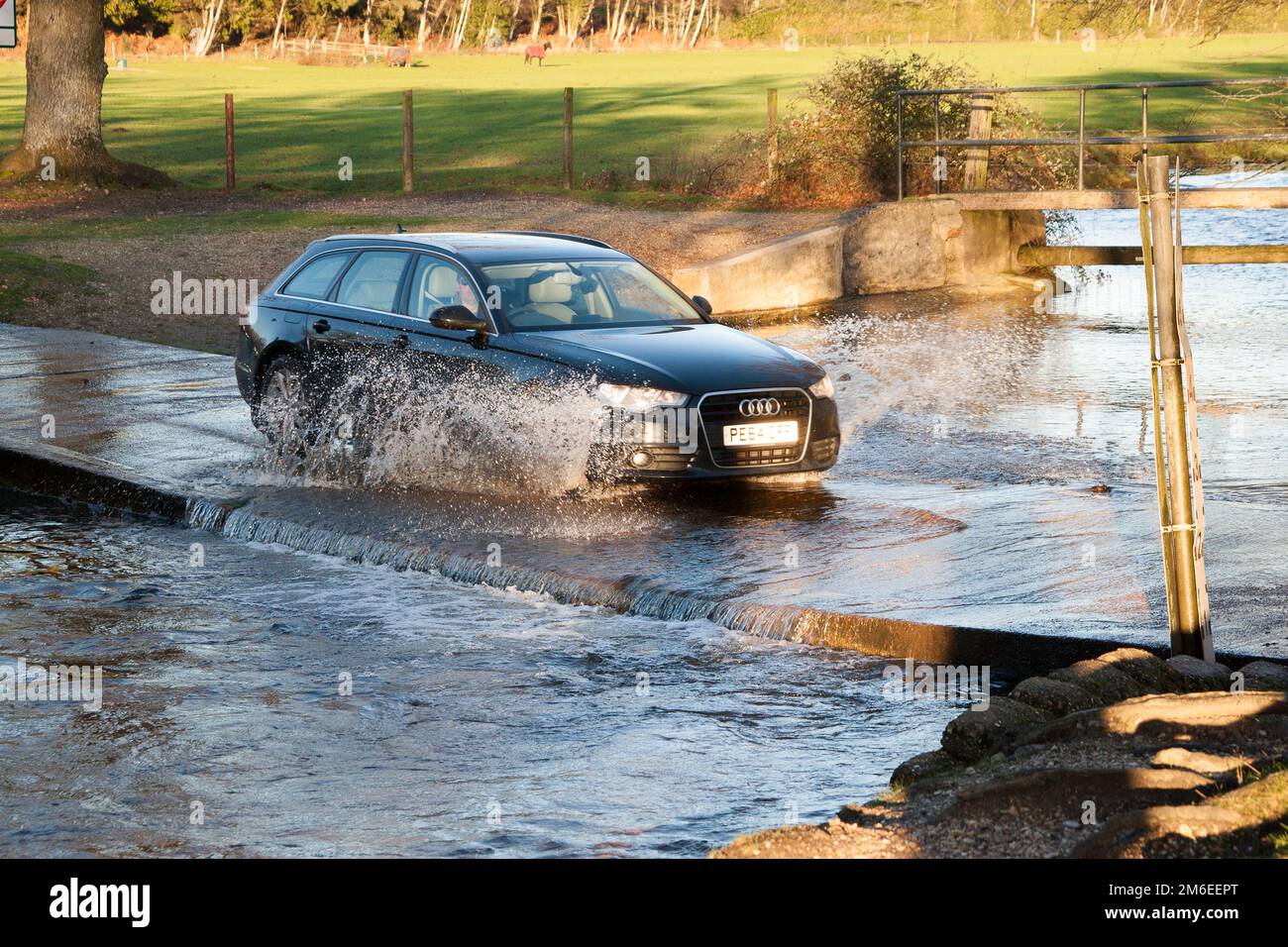 ford Dockens Water Ibsley New Forest Hampshire England UK Stock Photo ...