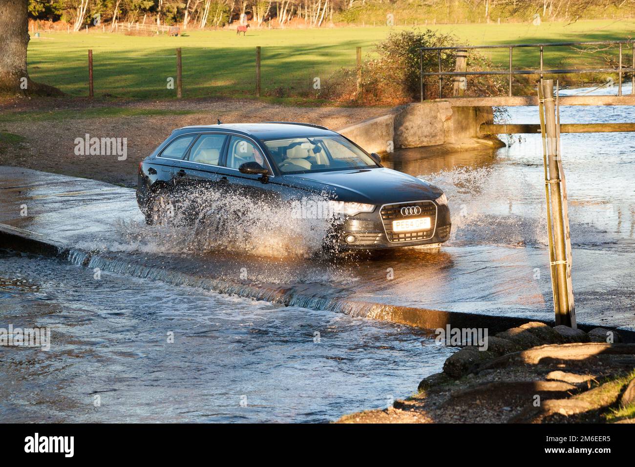 ford Dockens Water Ibsley New Forest Hampshire England UK Stock Photo ...