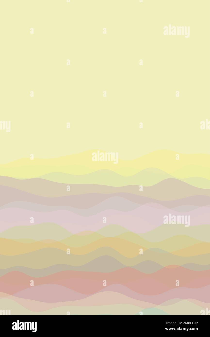 Cover page template. Page template with soft curves in yellow, purple ...
