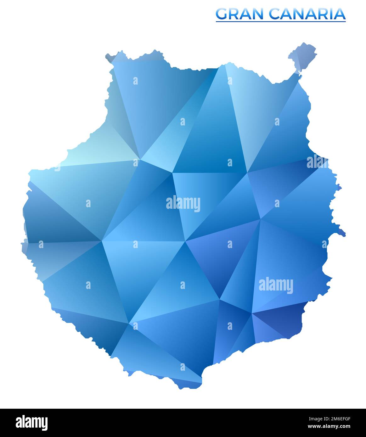 Vector polygonal Gran Canaria map. Vibrant geometric island in low poly ...
