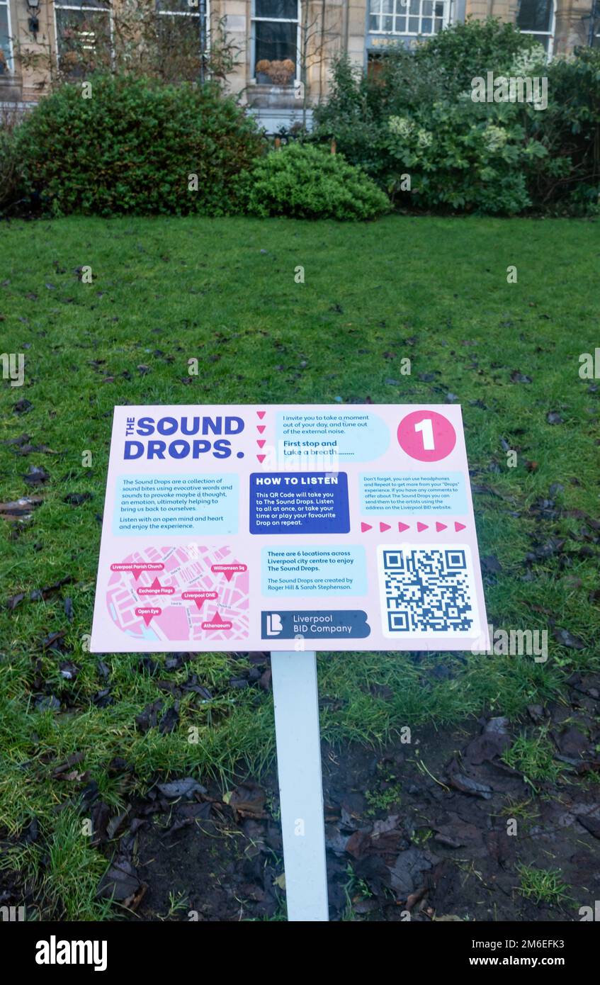 Sign explaining the Sound Drops in Our Lady and St. Nicholas Church ...