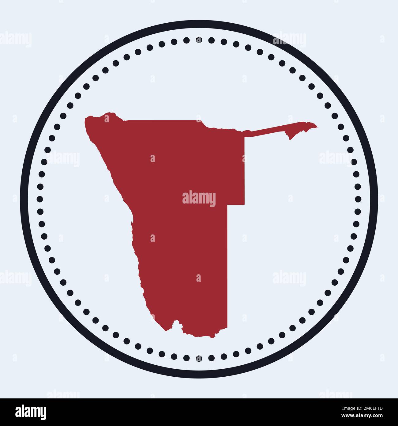 Namibia round stamp. Round logo with country map and title. Stylish ...