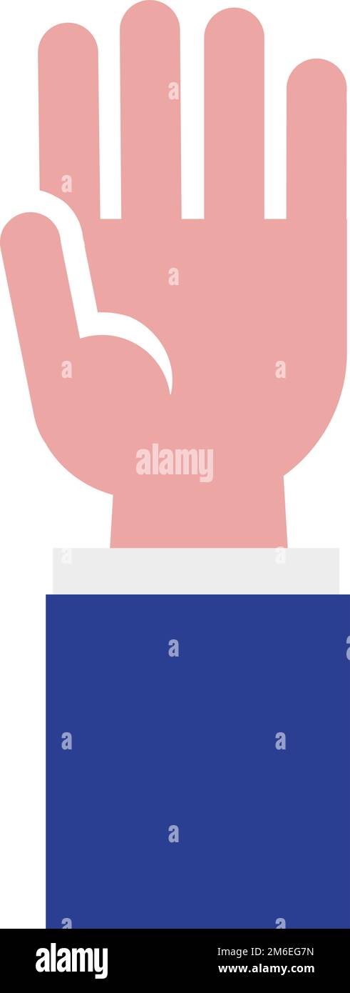 Businessman hand icon. Open palm. Human gesture Stock Vector Image ...