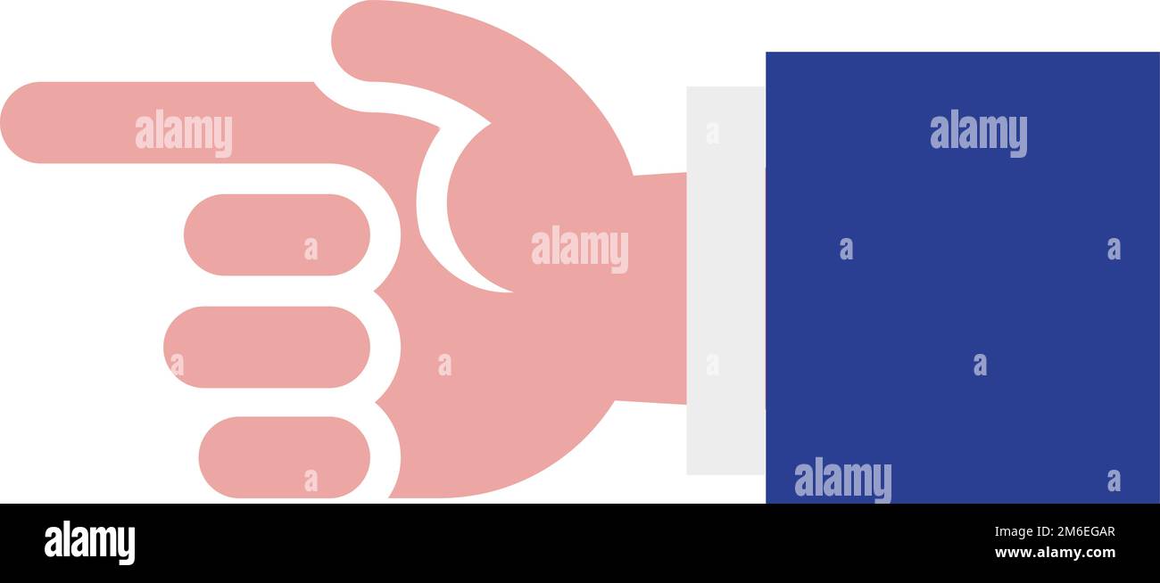 Pointing forefinger color icon. Businessman hand gesture Stock Vector Image & Art - Alamy