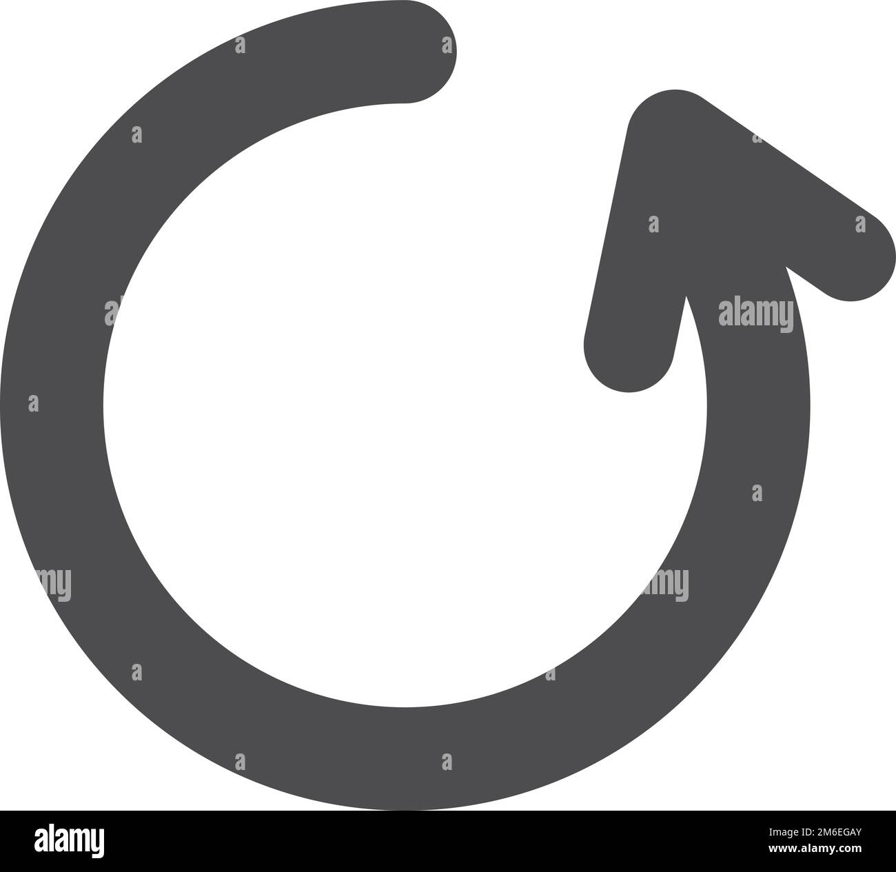 Reload sign. Rotating round arrow black symbol Stock Vector Image & Art - Alamy