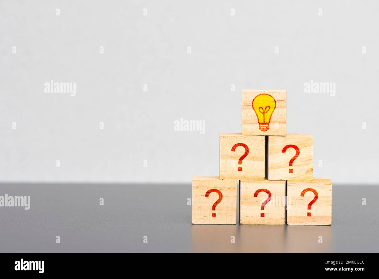 Question and solution with creativity Stock Photo - Alamy
