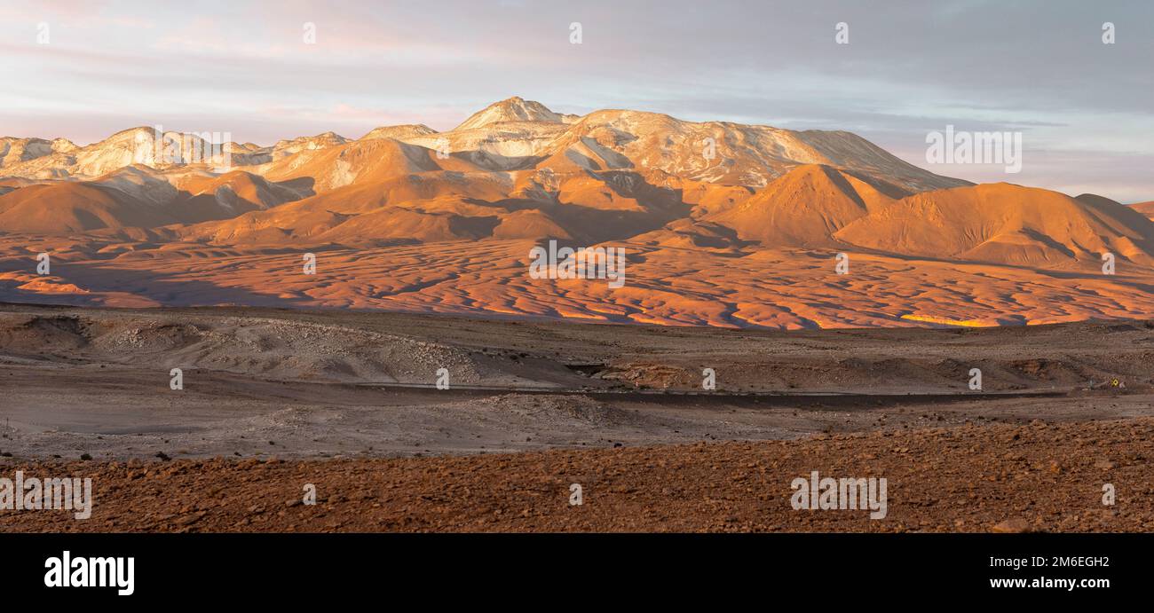 Sunset at Moon Valley Valle de la luna near San Pedro de Atacama, Chile ...