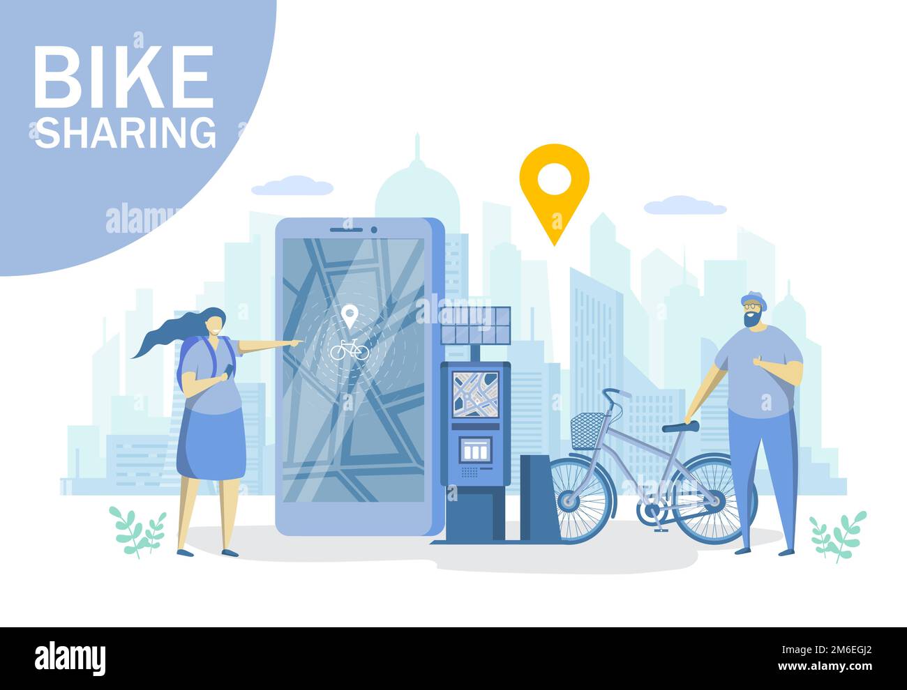 Smart bike sharing Stock Vector Images - Alamy