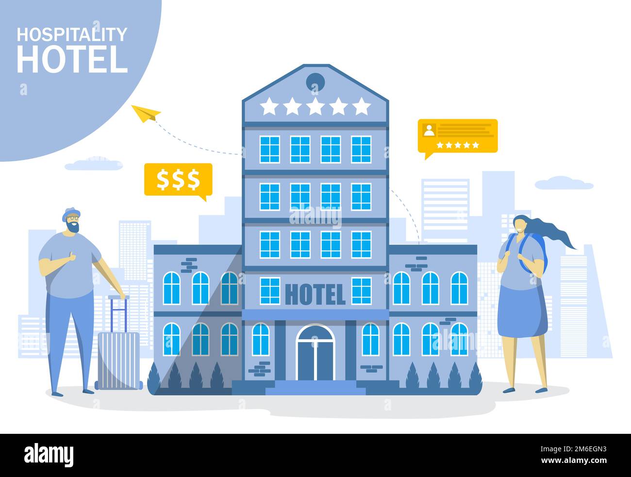 All inclusive hotel, vector flat style design illustration Stock Vector ...