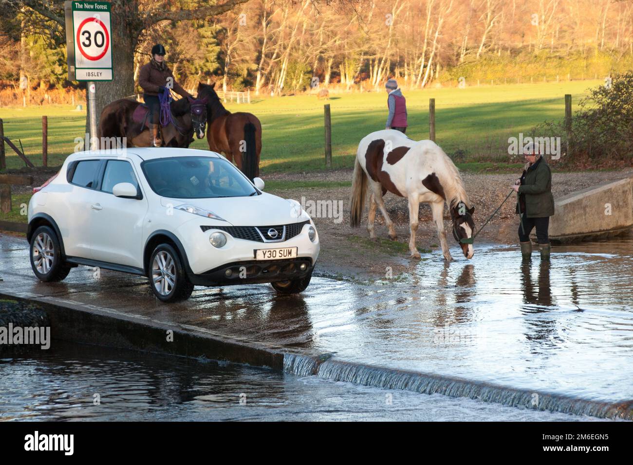 ford Dockens Water Ibsley New Forest Hampshire England UK Stock Photo ...