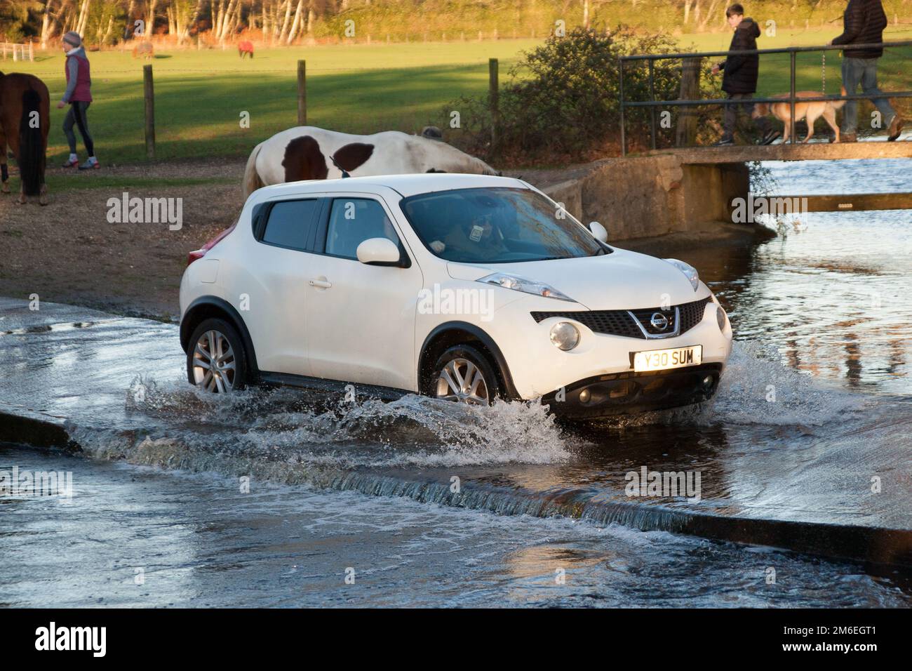 ford Dockens Water Ibsley New Forest Hampshire England UK Stock Photo ...