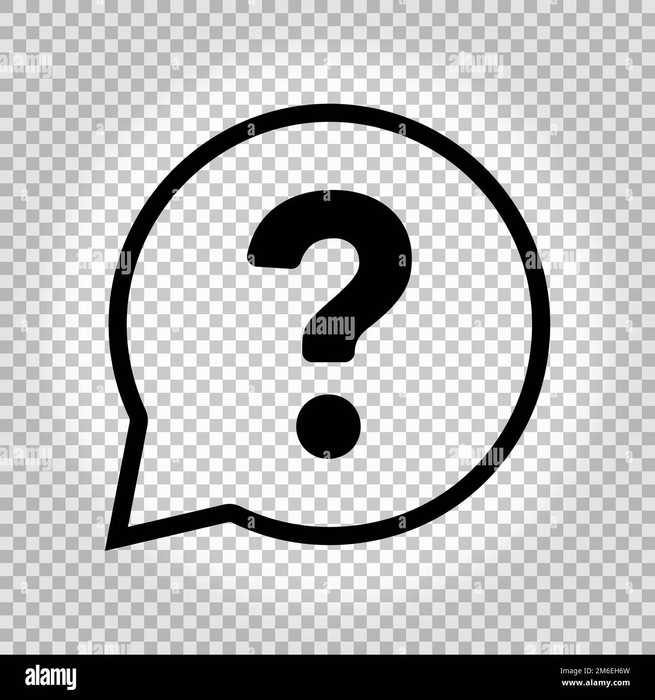 Question emotion icon. Question mark and Speech bubble. Editable vector ...