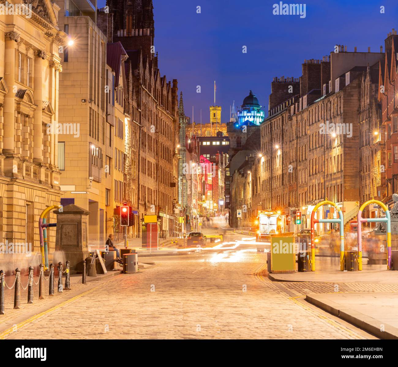 Royal Mile Edinburgh Sunset Stock Photo - Alamy
