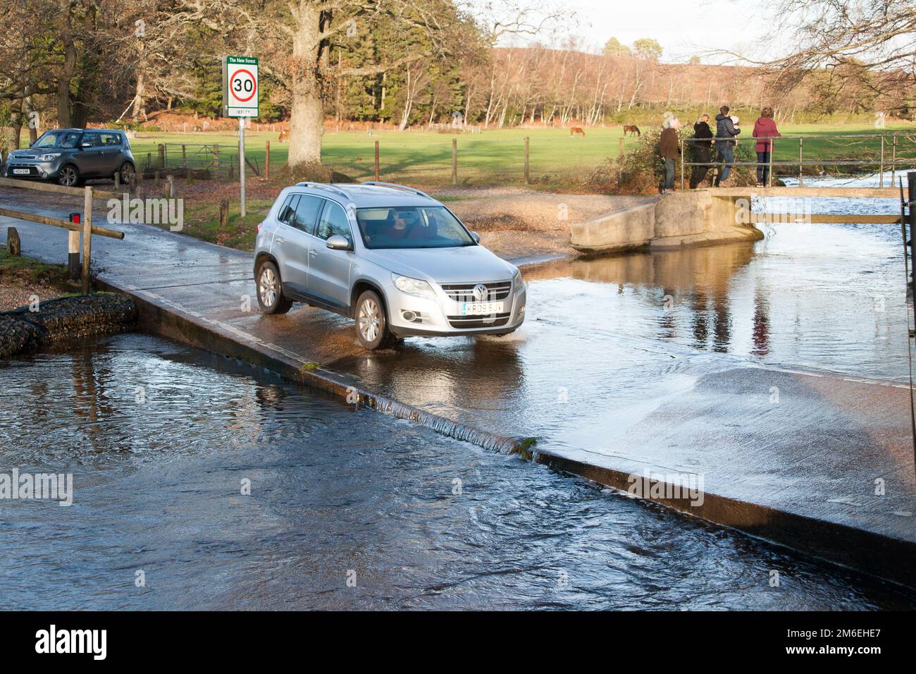 ford Dockens Water Ibsley New Forest Hampshire England UK Stock Photo ...