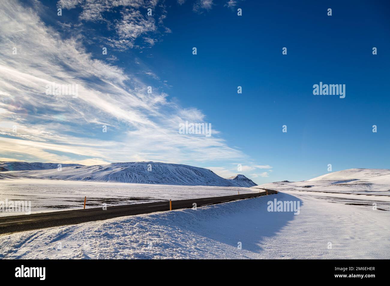 First snow in the mountains of north-east Iceland Stock Photo - Alamy