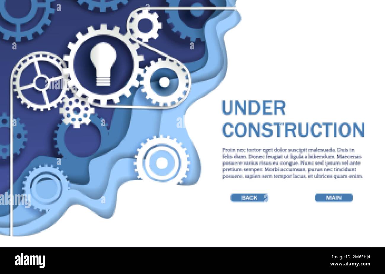 Under construction website page, web banner vector template Stock ...