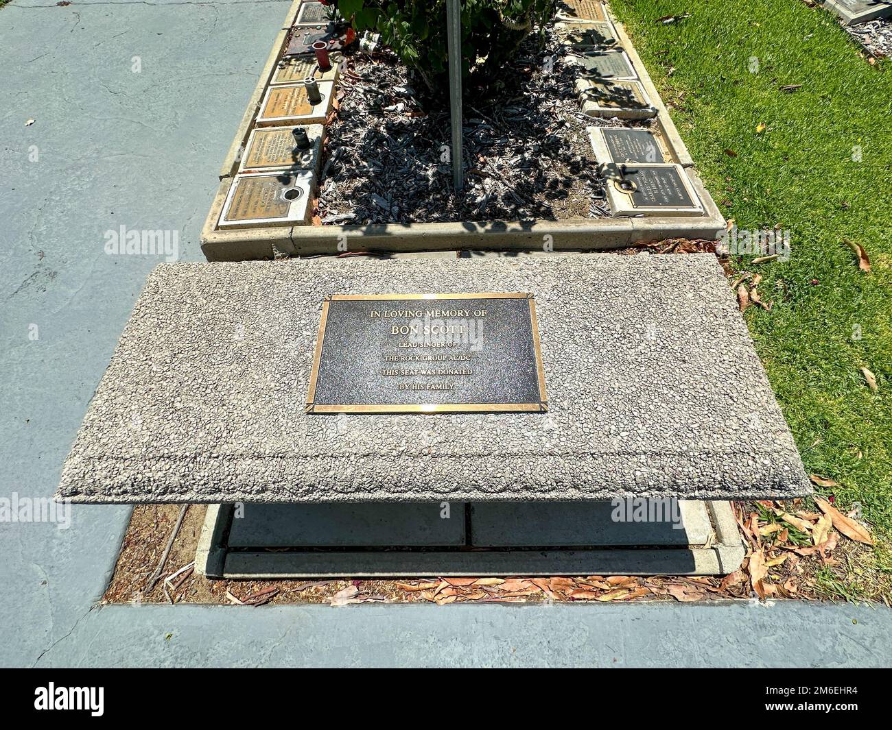 Perth, AUS, Western Australia - January 01, Bon Scott Grab, Friedhof ...