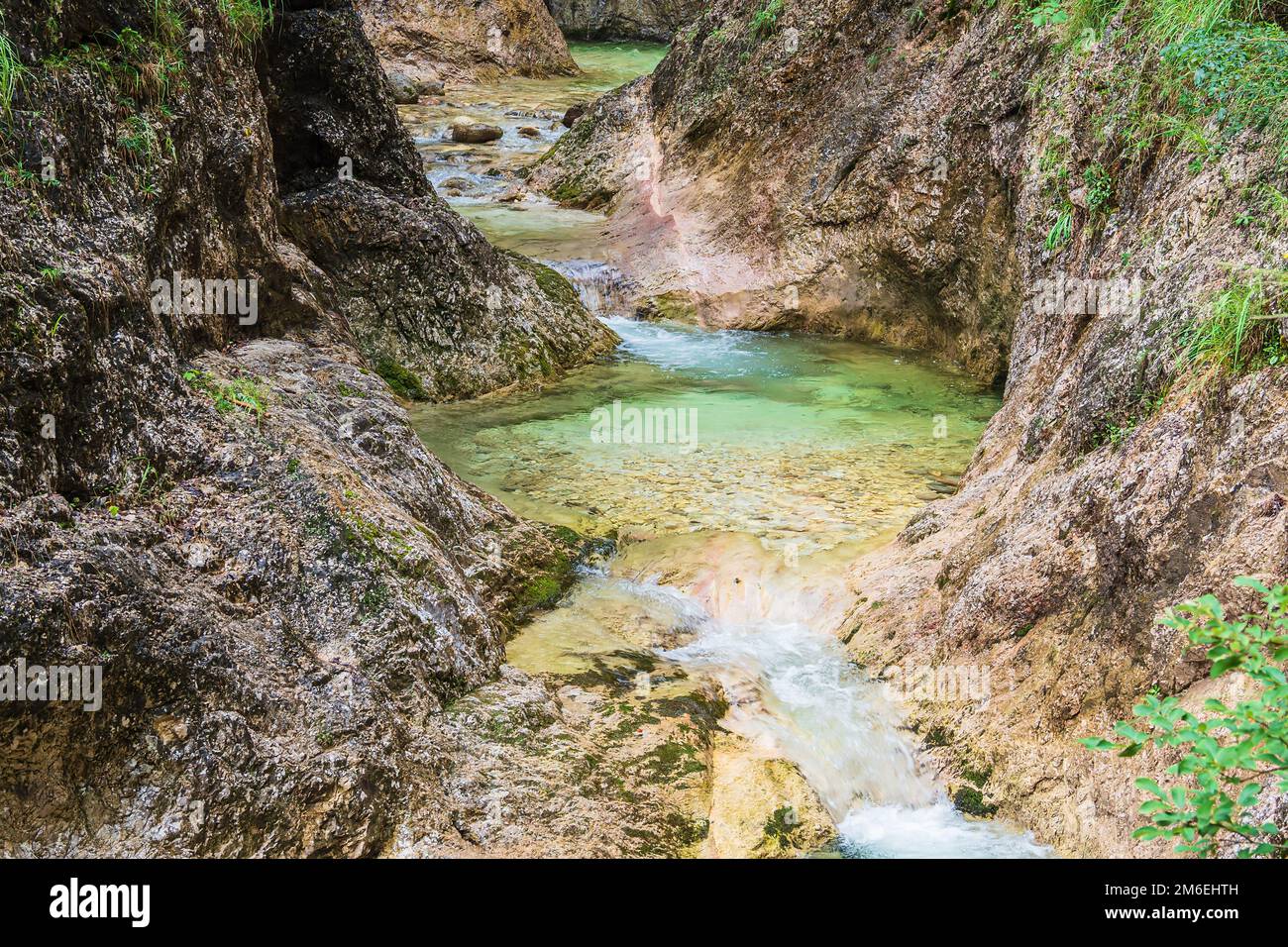 The Almbachklamm Gorge In The Berchtesgadener Land Region Stock Photo ...