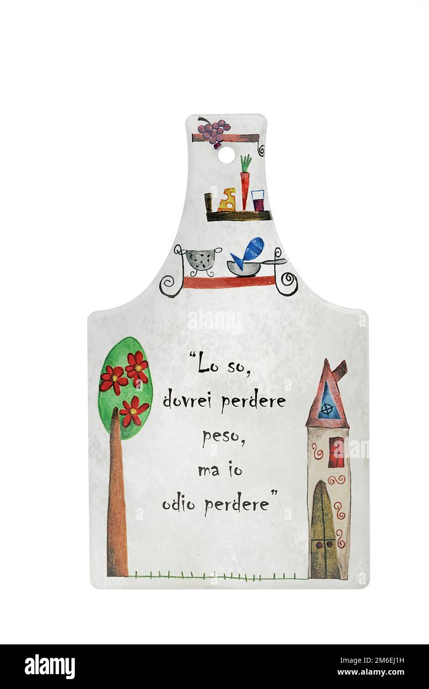 Colored wooden or ceramic cutting board on a white background for bread ...