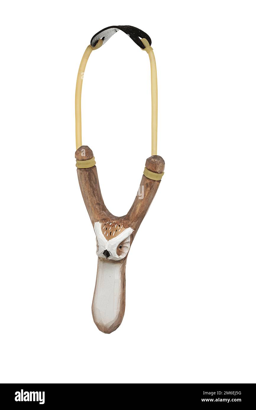 colorful wooden slingshot isolated on white background Stock Photo - Alamy