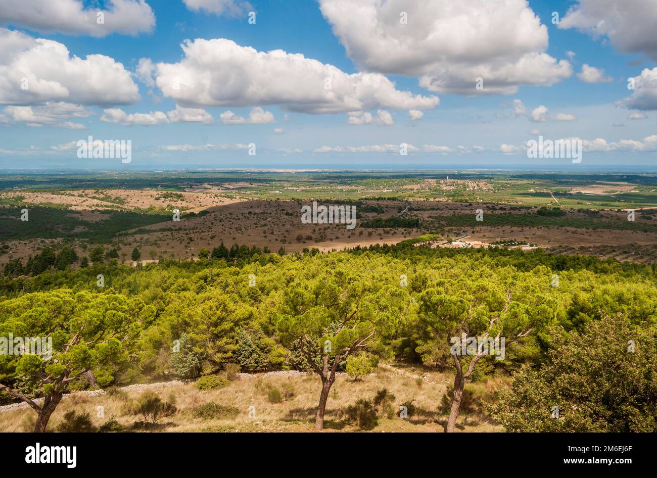 Landscape on Apulian countryside from Castel del Monte near Andria ...