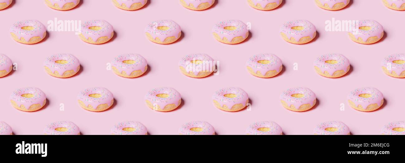 Pink donut pattern Stock Photo - Alamy