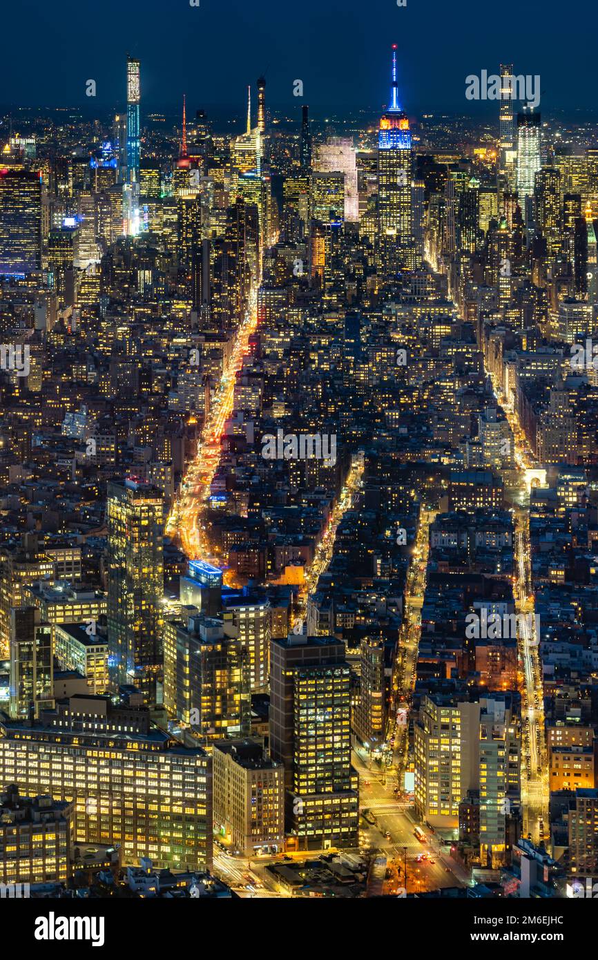 Midtown uptown nyc aerial hi-res stock photography and images - Alamy