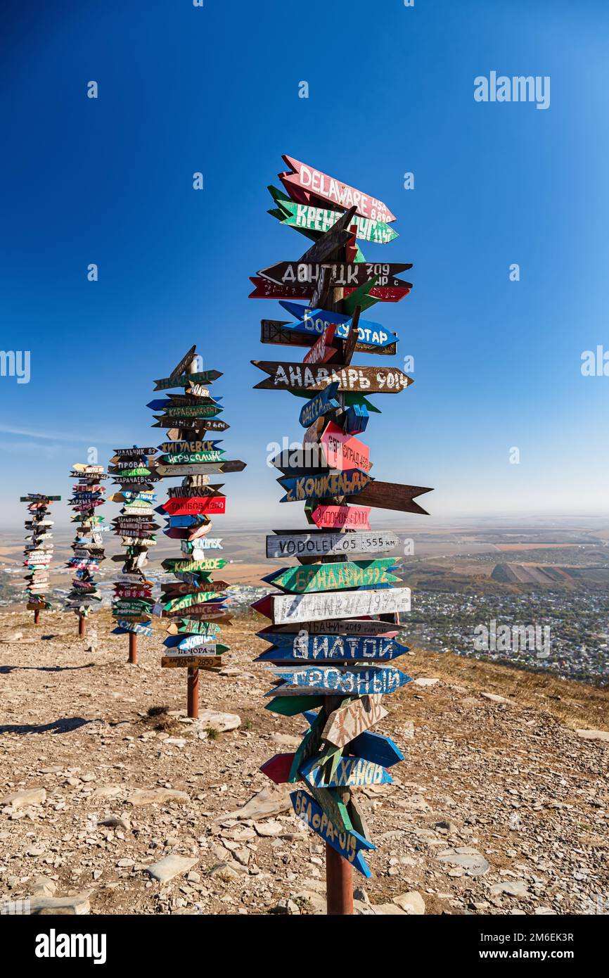 The poles are attached to the location of other cities in Russia and ...