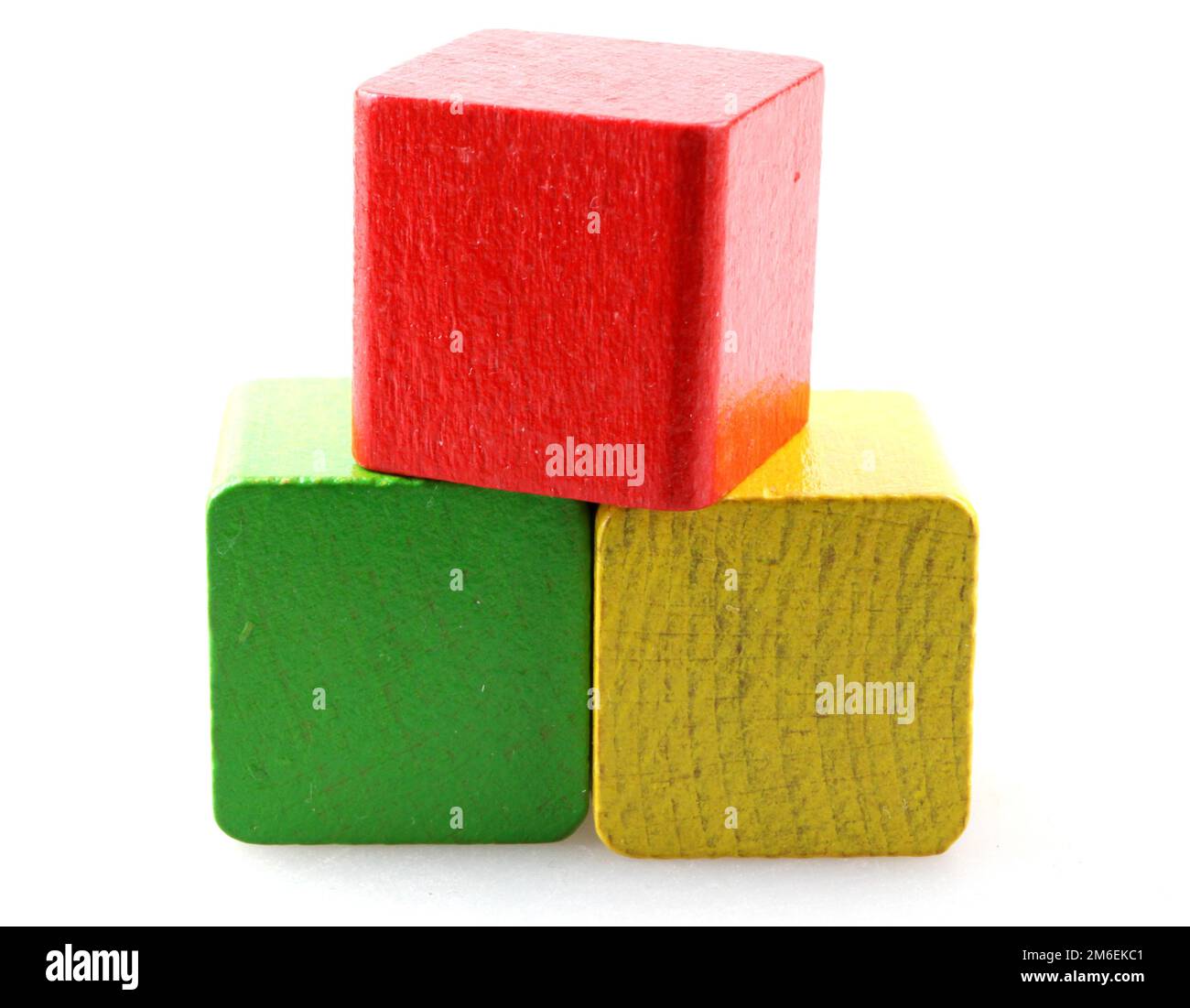 Wooden Block Isolated On White Background Stock Photo - Alamy