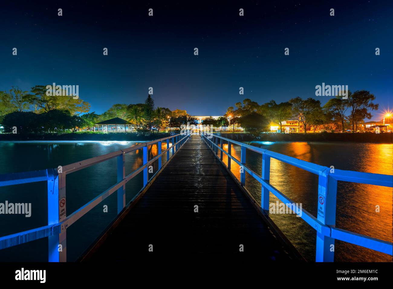 Scarness jetty at night, Scarness, Hervey Bay Queensland, Australia ...