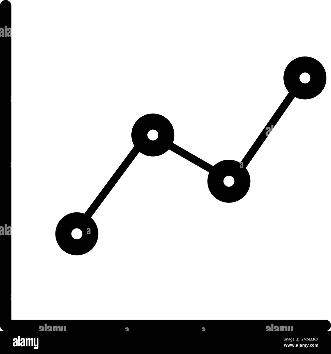Increasing chart icon. Stock Price Fluctuation. Editable vector Stock ...