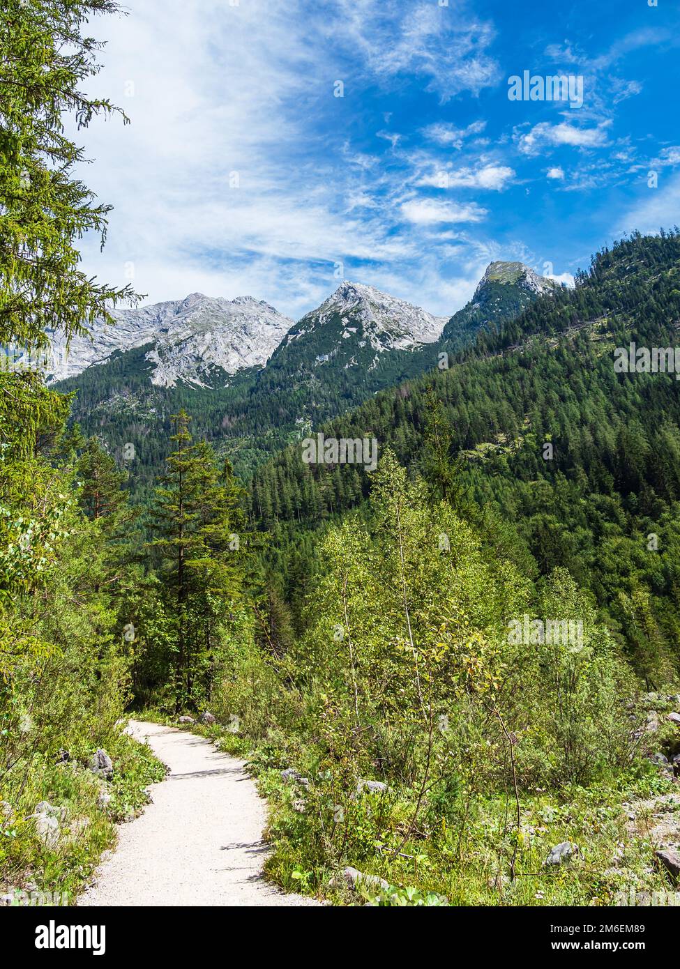Hiking Trail In The Klausbach Valley In Berchtesgadener Land Stock ...
