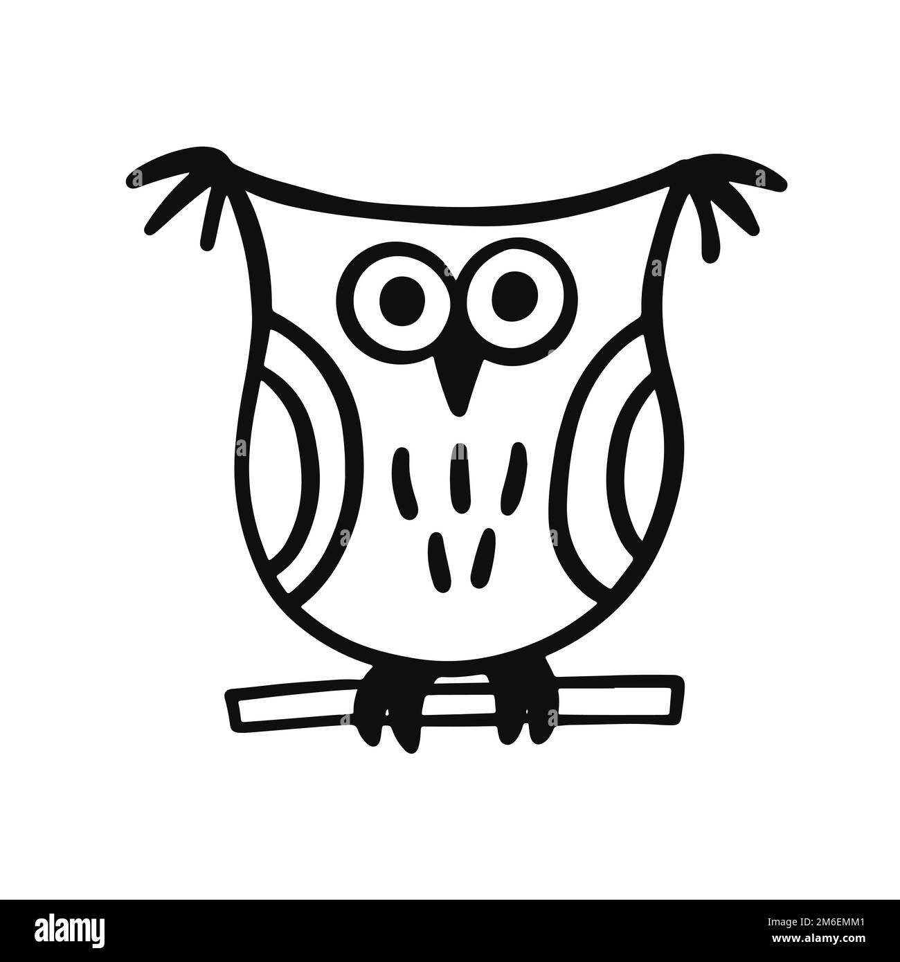 Bird icon in doodle Black and White Stock Photos & Images - Alamy