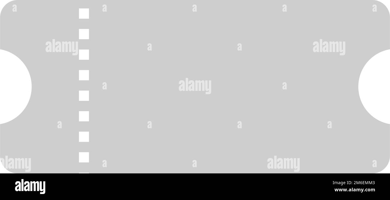 Simple ticket icon. Ticket with blank space. Editable vector Stock ...