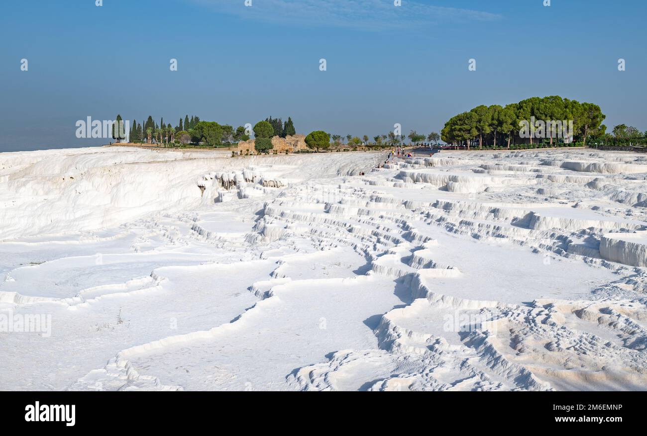 Thermal springs and terraces of Pamukkale, Turkey Stock Photo - Alamy