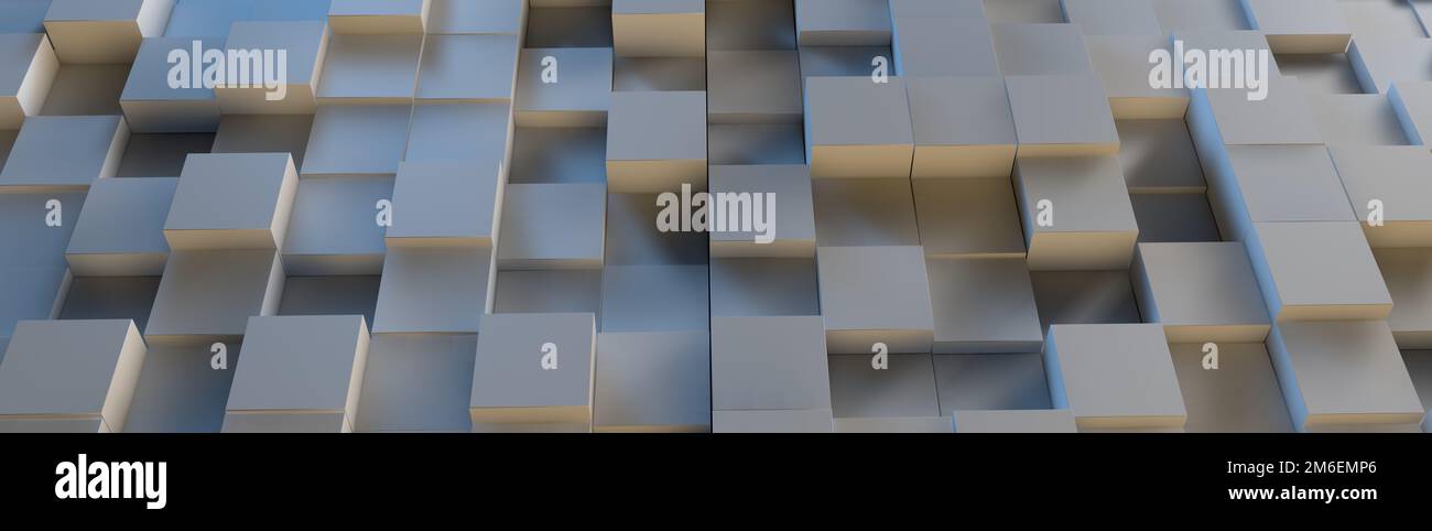 Illuminated cubes background / Banner Stock Photo - Alamy