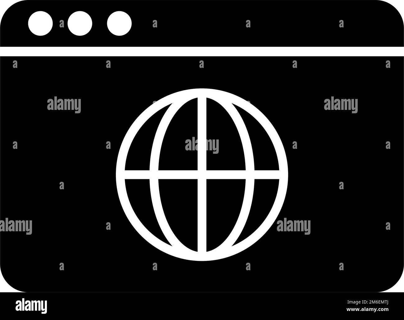 Browser window silhouette icon. Internet and web. Website icon. Editable vector Stock Vector ...