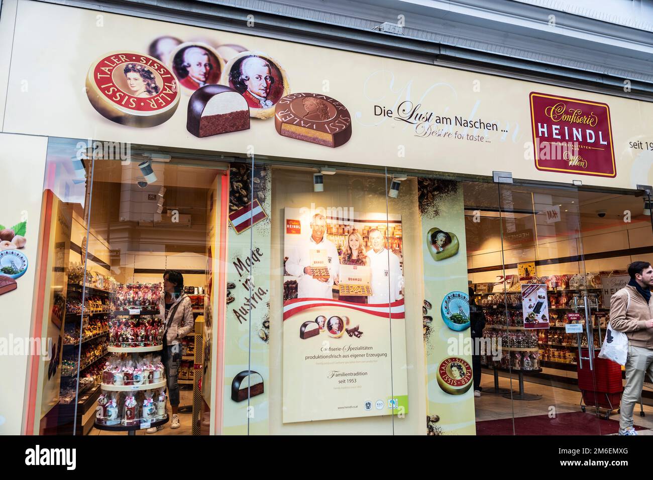 Vienna, Austria - October 14, 2022: Heindl confectionery with its ...
