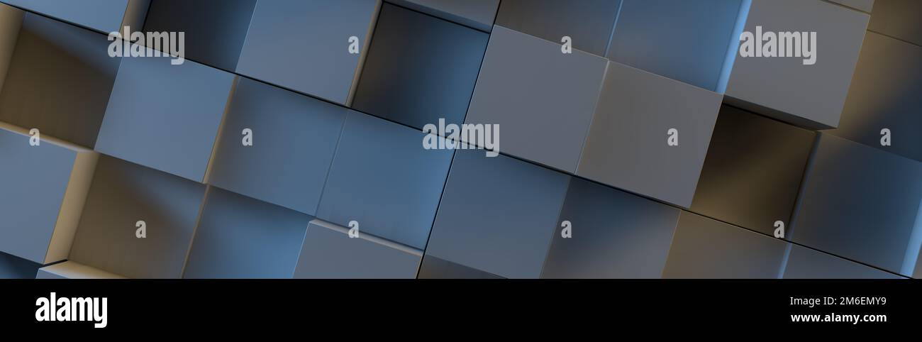 Illuminated cubes background / Banner Stock Photo - Alamy