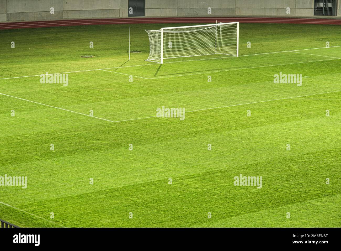 empty football stadium stripe grass Stock Photo - Alamy
