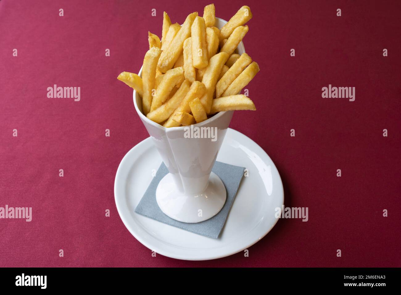 African dishe culinary Still Life. French Fries accompaniement Stock ...