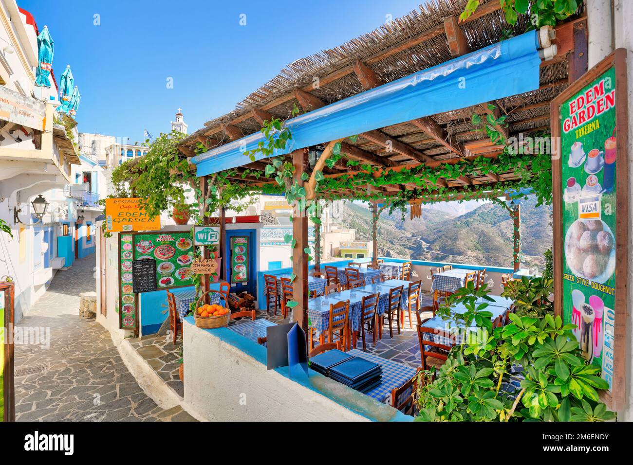 Picturesque greek taverna hi-res stock photography and images - Alamy