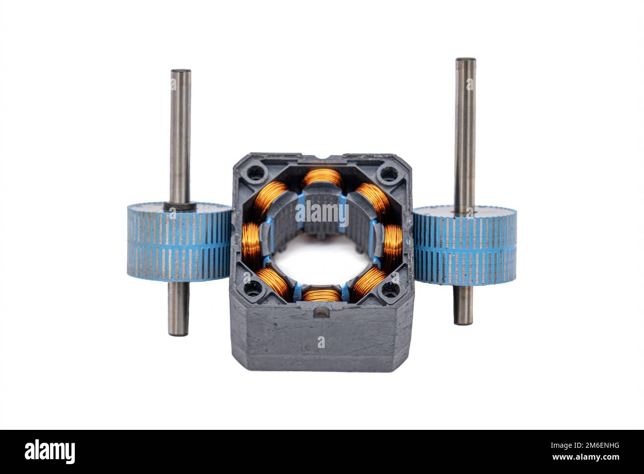 Stepper motor, disassembled, on white Stock Photo - Alamy