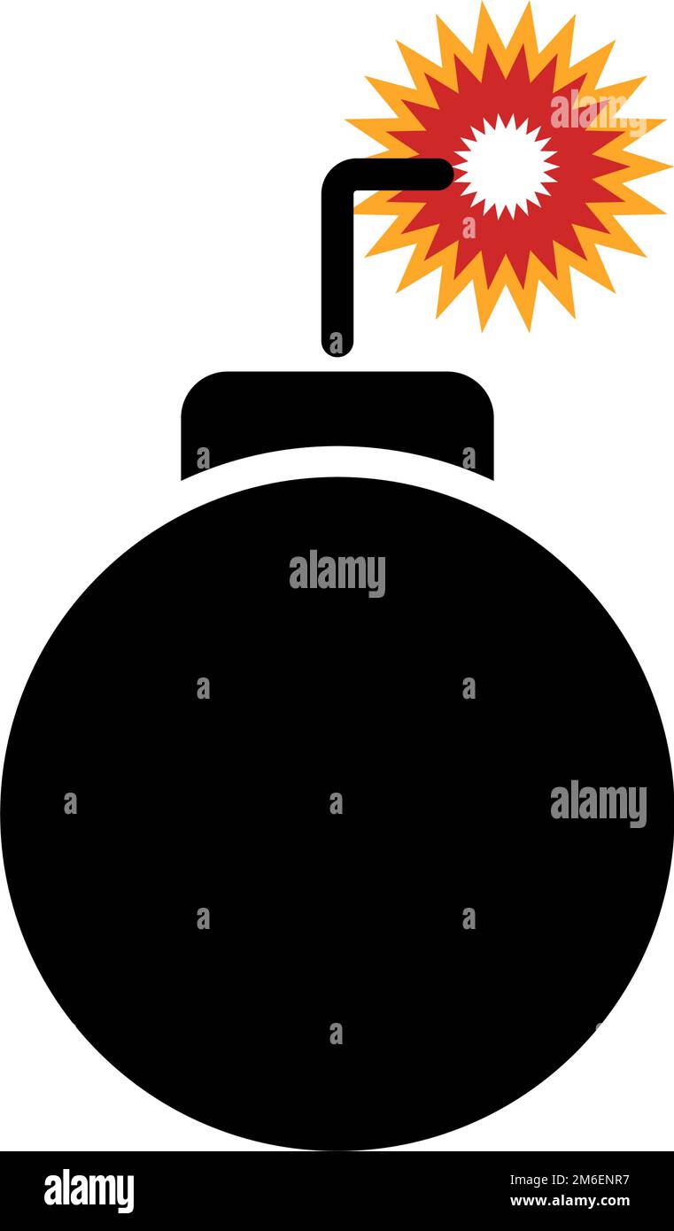 Ignited bomb icon. Explosives icon. Editable vector Stock Vector Image ...